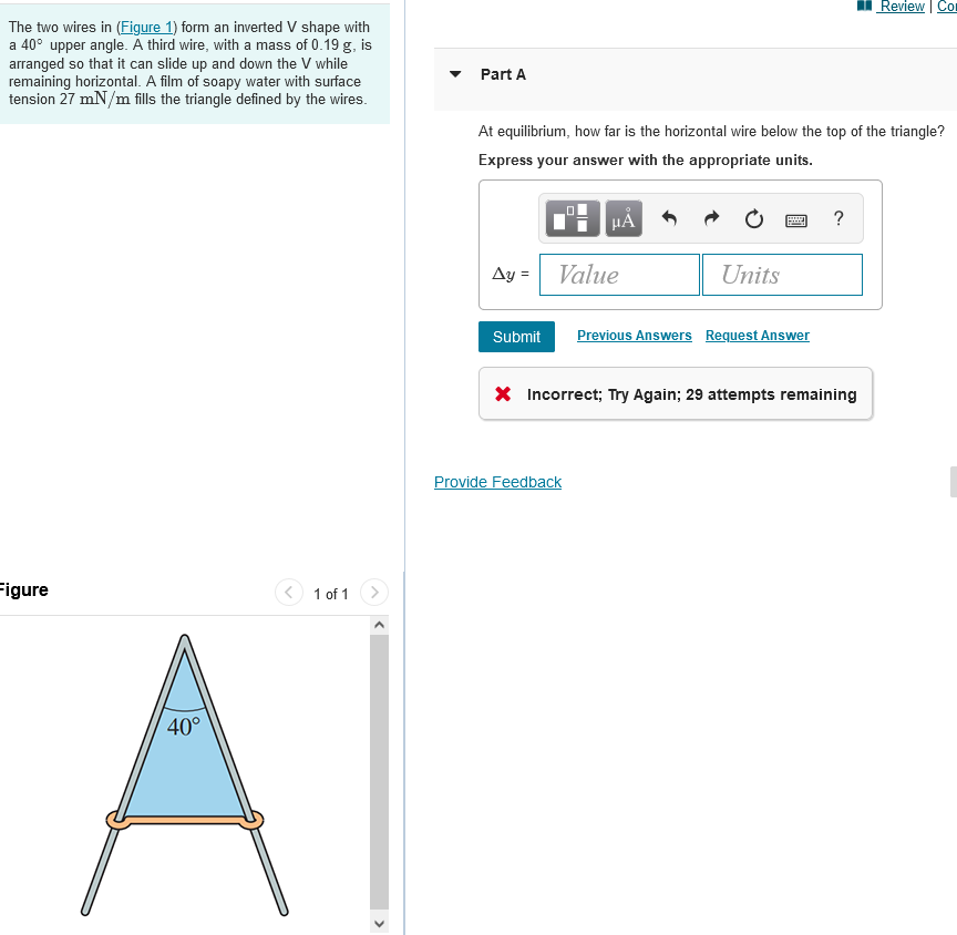 Solved Review | Cor m The two wires in (Figure 1) form an | Chegg.com