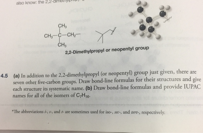 Solved In addition to the 2, 2-dimethylpropyl (or neopentyl) | Chegg.com