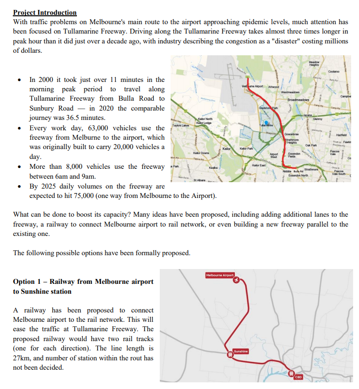 Solved Project Introduction With traffic problems on | Chegg.com