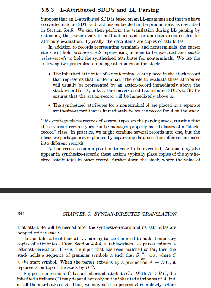 Exercise 5.5.3: Implement each of your SDD's of | Chegg.com