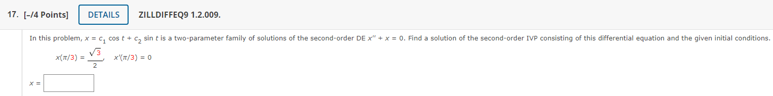 Solved 17. [-/4 Points] ZILLDIFFEQ9 1.2.009. In this | Chegg.com