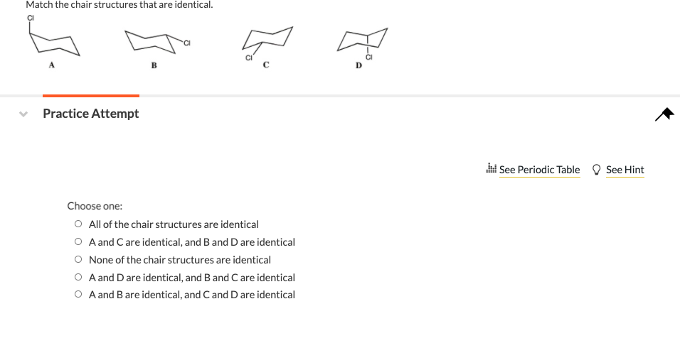 Solved Match the chair structures that are identical. Please | Chegg.com