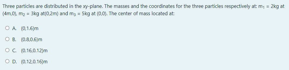 Solved Three particles are distributed in the xy-plane. The | Chegg.com