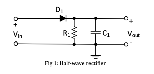 Solved SPICE Simulation: Set up a half-wave rectifier as | Chegg.com
