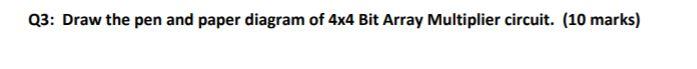 Solved Q3: Draw the pen and paper diagram of 4x4 Bit Array | Chegg.com