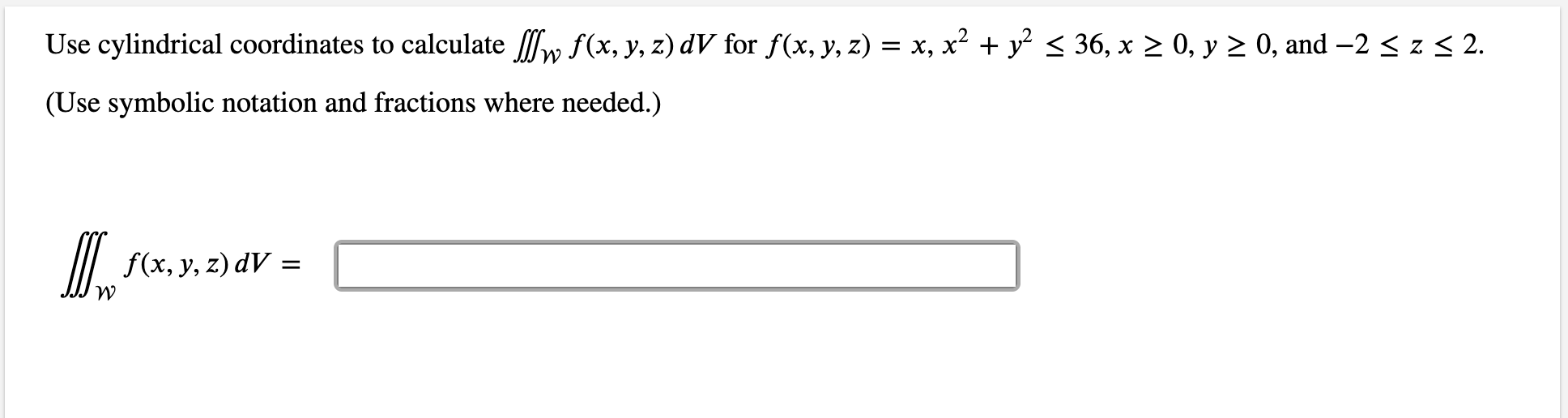 solved-use-cylindrical-coordinates-to-calculate-the-triple-chegg