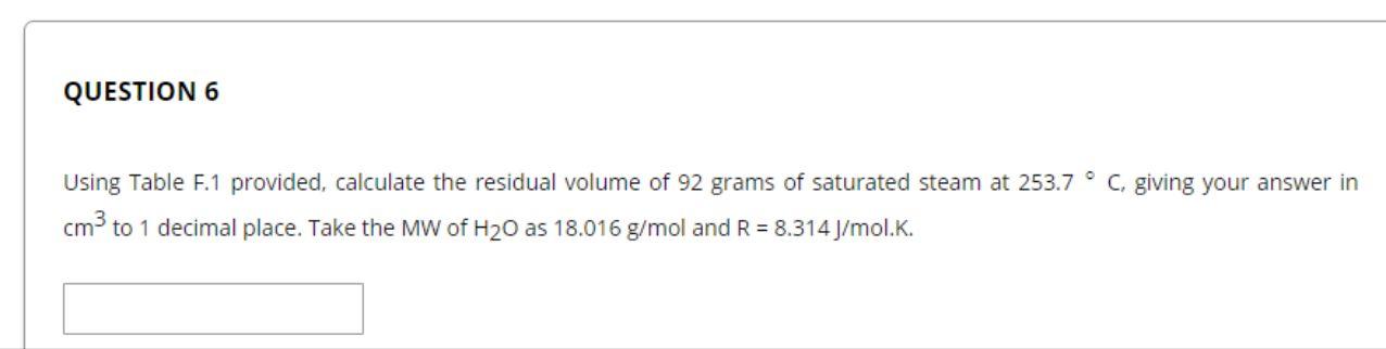 Solved Using Table F.1 provided, calculate the residual | Chegg.com