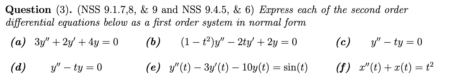 Solved Question (3). (NSS 9.1.7,8, \& 9 and NSS 9.4.5, \& 6) | Chegg.com