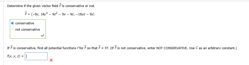 Solved Determine if ﻿the given vector field vec(F) is | Chegg.com