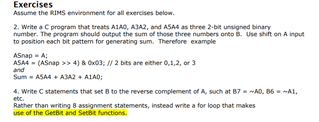 Exercises Assume the RIMS environment for all | Chegg.com