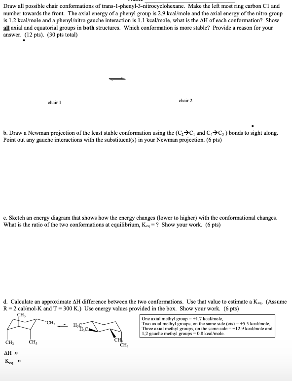 Solved Draw all possible chair conformations of | Chegg.com