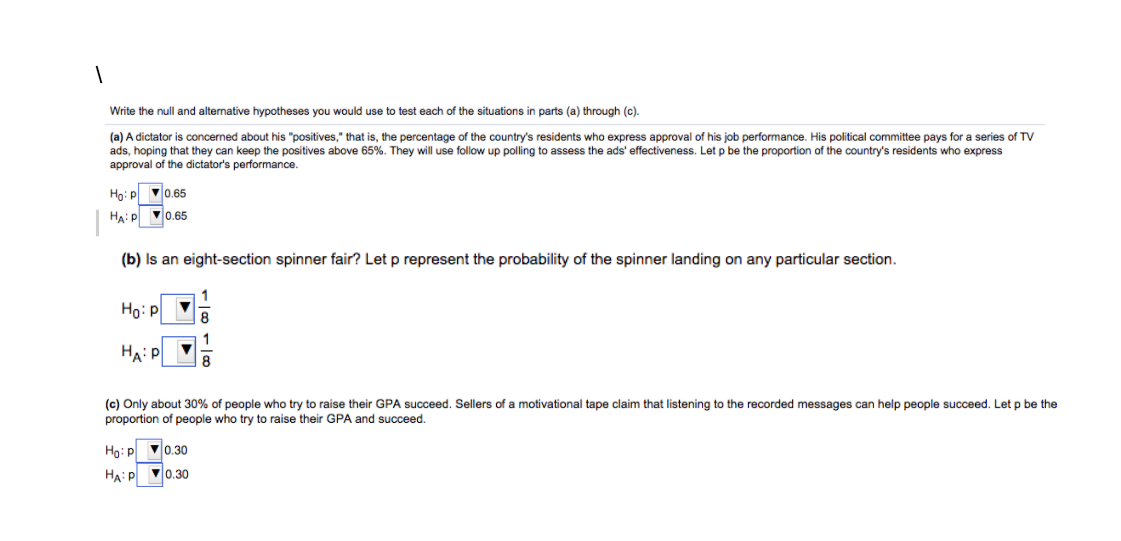 Solved 1 Write the null and alternative hypotheses you would | Chegg.com