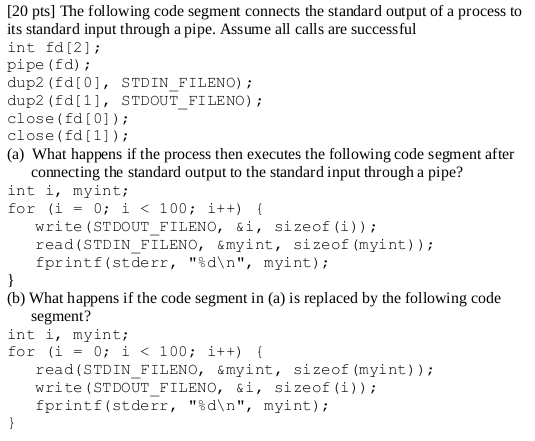 Solved [20 pts] The following code segment connects the | Chegg.com