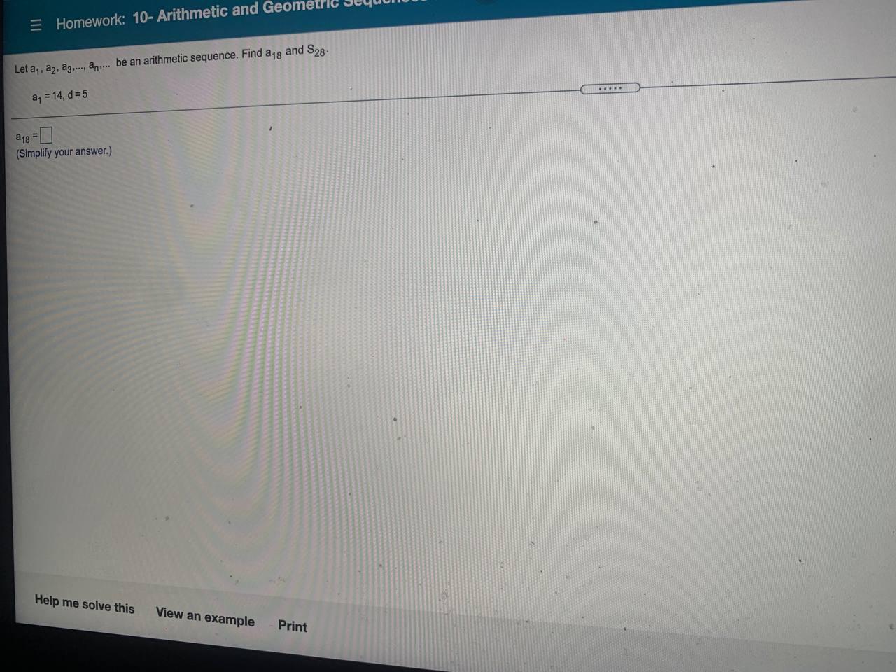 Solved = Homework: 10- Arithmetic and Geon Let a, a, a,...., | Chegg.com