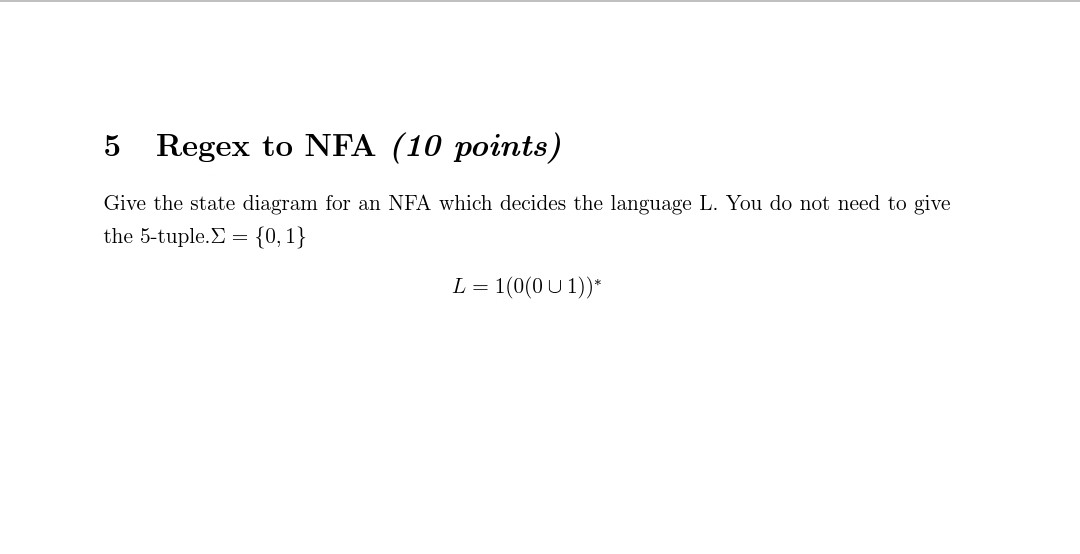 Solved Regex To Nfa 10 Points Give The State Diagram For 