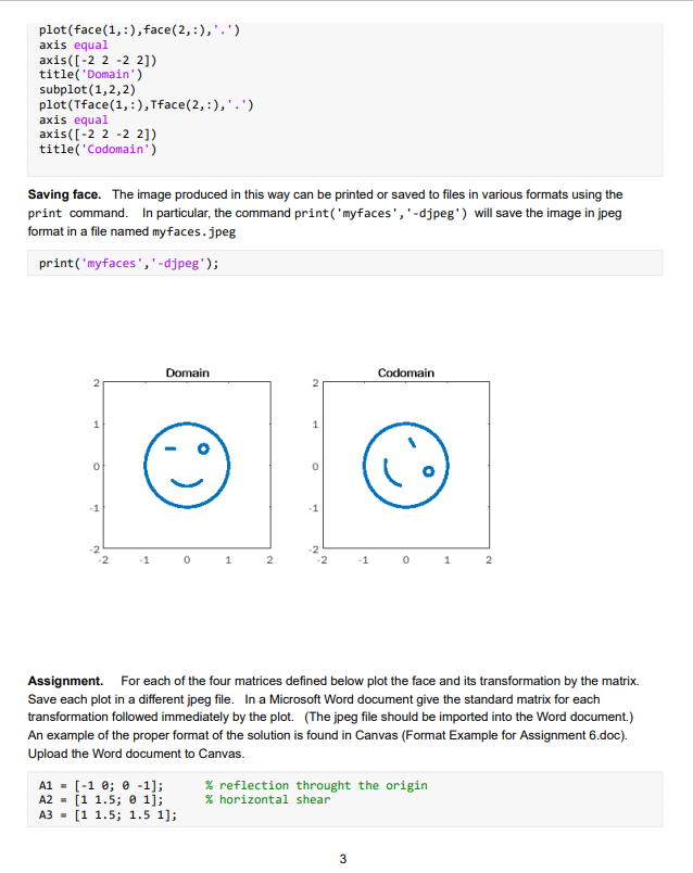 Solved Guide to MATLAB Assignment 6: Graphing Linear | Chegg.com