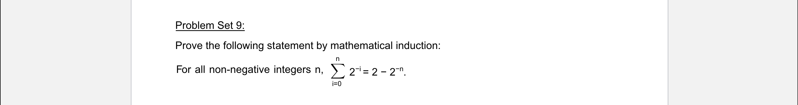 Solved Problem Set 9: Prove the following statement by | Chegg.com