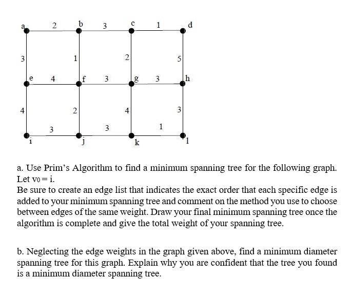 b 3 C d 1 2 a 1 3 5 4 f 3 g 3 3 2 1 3 J k a. Use | Chegg.com