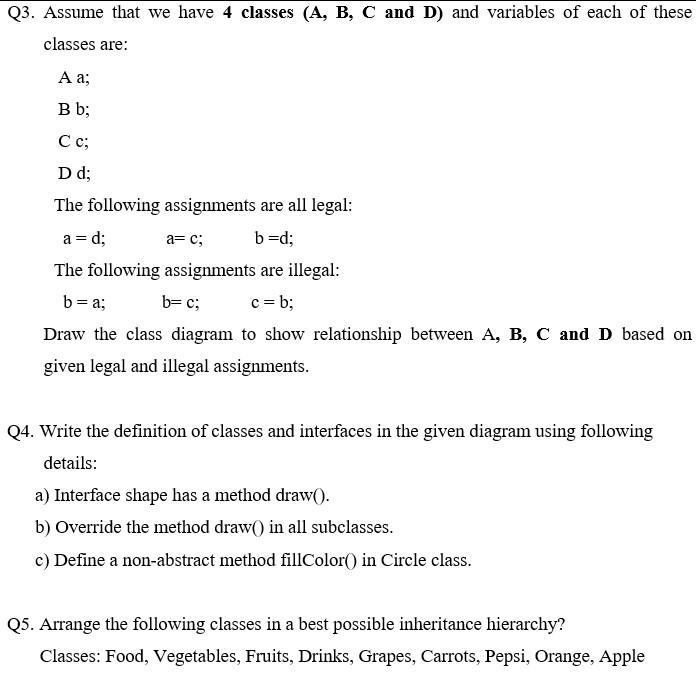 Solved a=d;a=c;b=d The following assignments are illegal: | Chegg.com