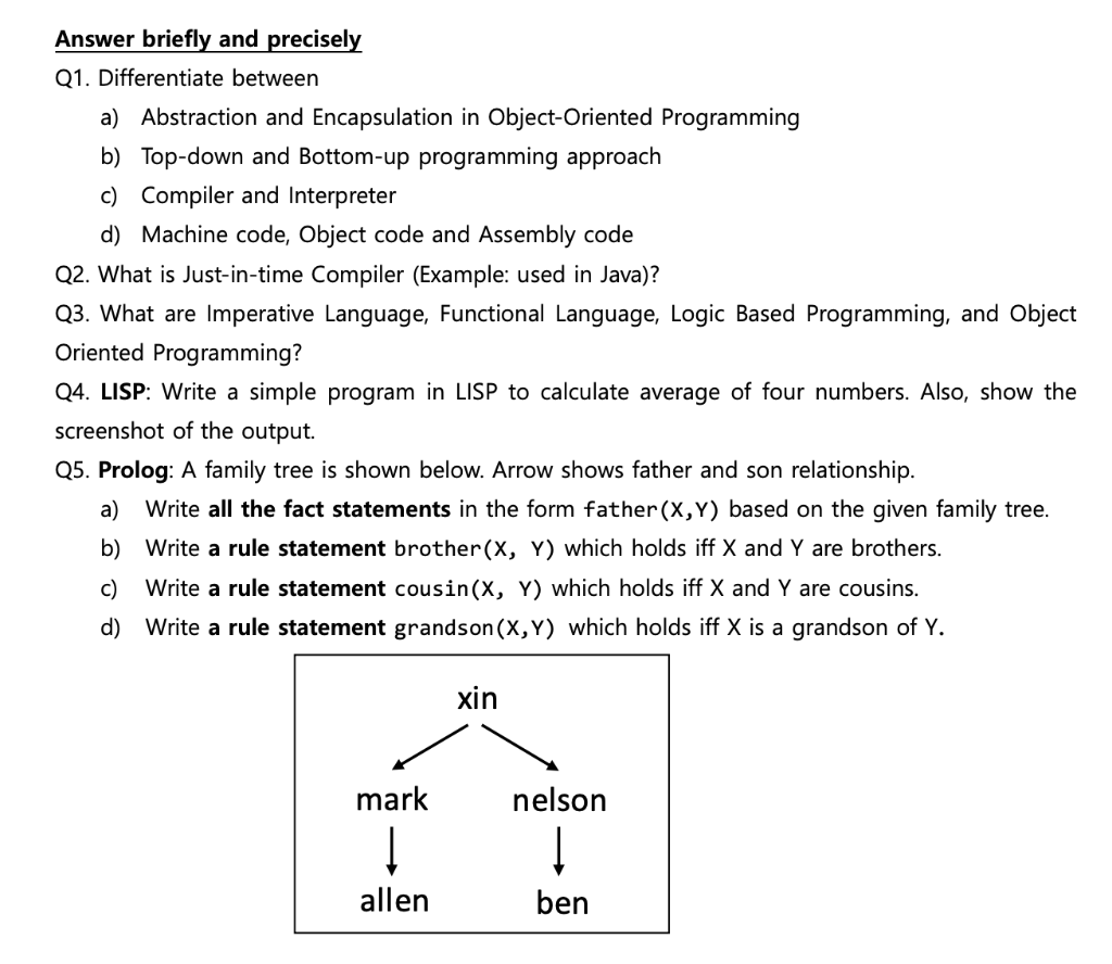 Solved Answer briefly and precisely Q1. Differentiate | Chegg.com
