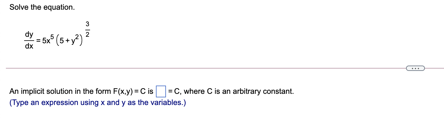 Solved Solve the equation. dx 8xt dt An implicit solution in | Chegg.com