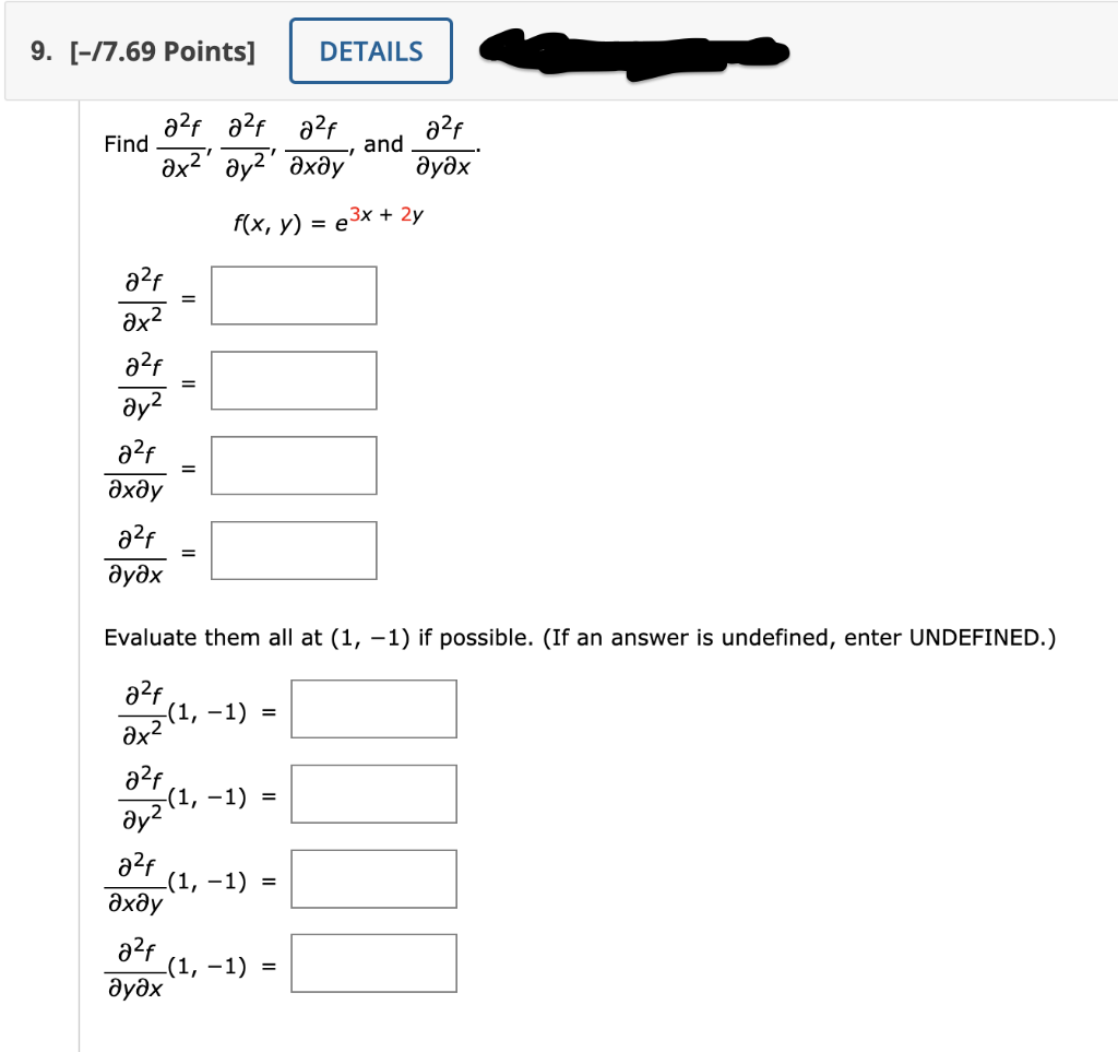 Solved Find ∂x2∂2f,∂y2∂2f,∂x∂y∂2f, and | Chegg.com