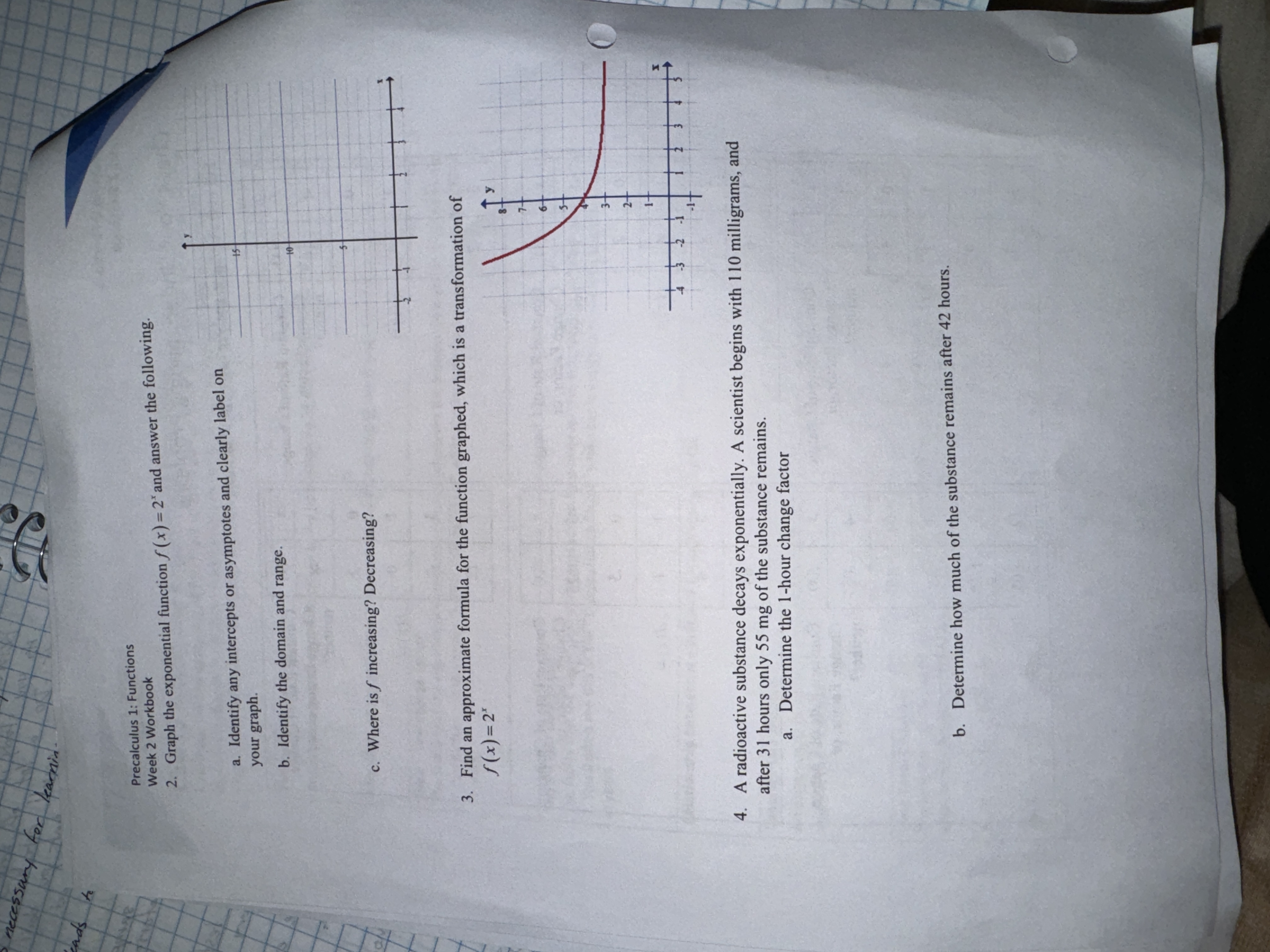 Solved Precalculus 1: FunctionsWeek 2 ﻿Workbook2. ﻿Graph the | Chegg.com