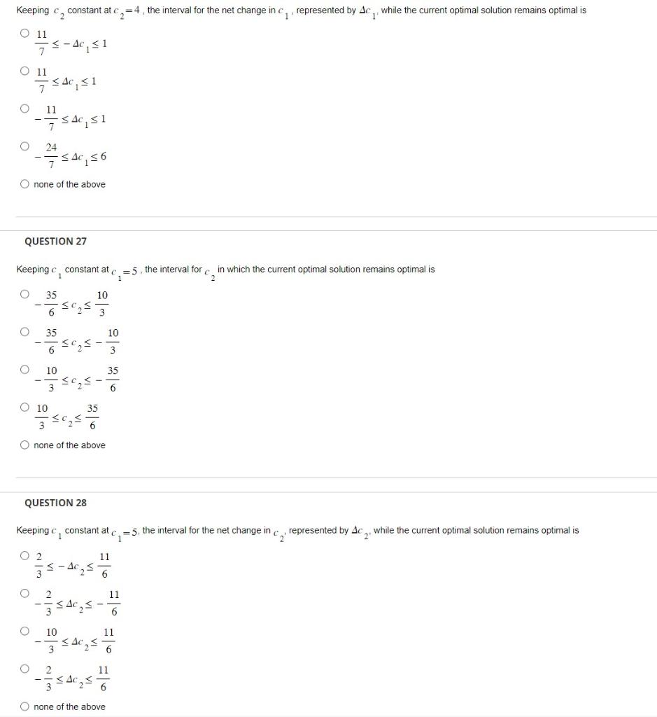 The Optimal Objective Function Value Is 4 20 40 80