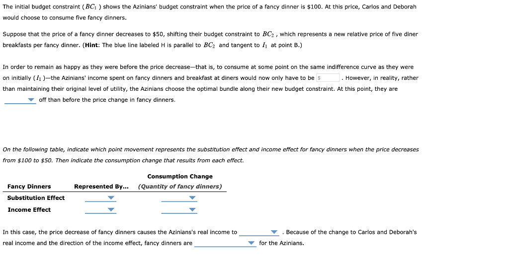 Solved 9. Income and substitution effects Carlos and Deborah | Chegg.com
