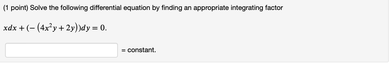 Solved Solve the following differential equation by | Chegg.com