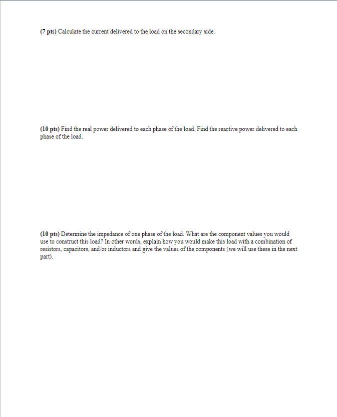 Part 2 A Hand Calculations ( 35pts ): The | Chegg.com