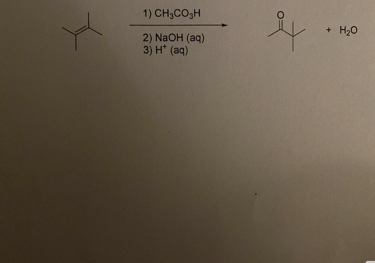 Solved 1) CH3CO3H + H₂O 2) NaOH (aq) 3) H+ (aq) | Chegg.com