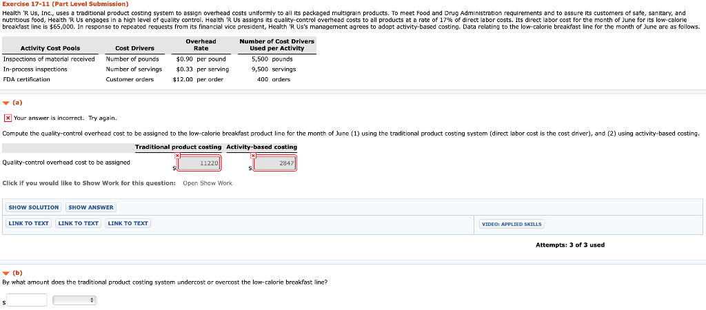Solved Exercise 17-11 (Part Level Submission) Health 'R Us, | Chegg.com