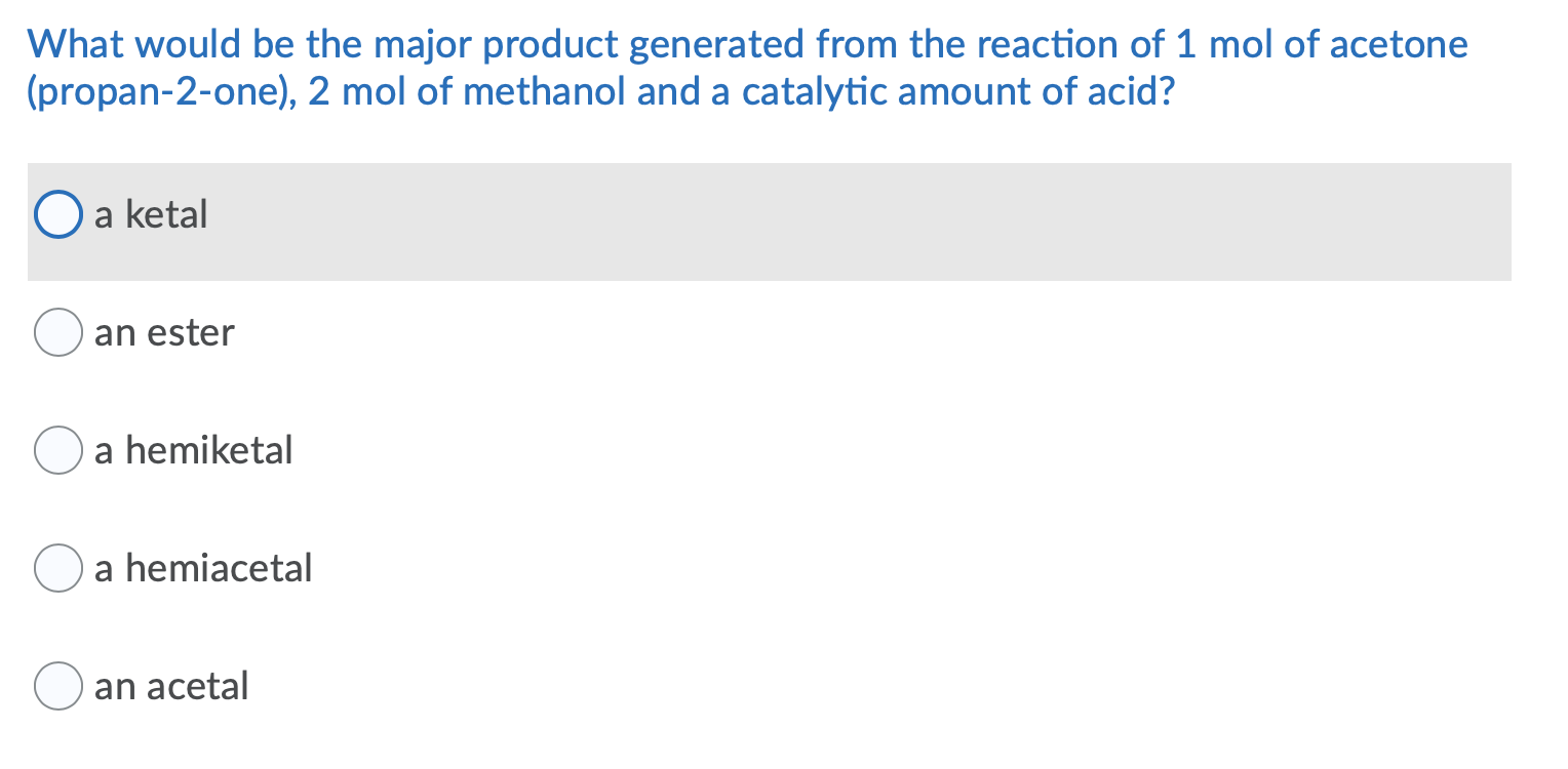 Solved What would be the major product generated from the | Chegg.com