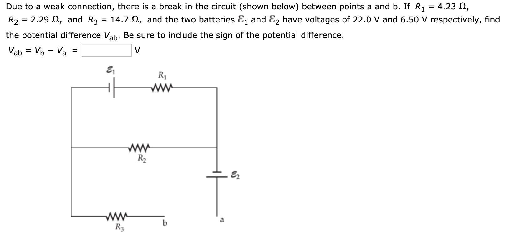 Solved Due to a weak connection, there is a break in the | Chegg.com