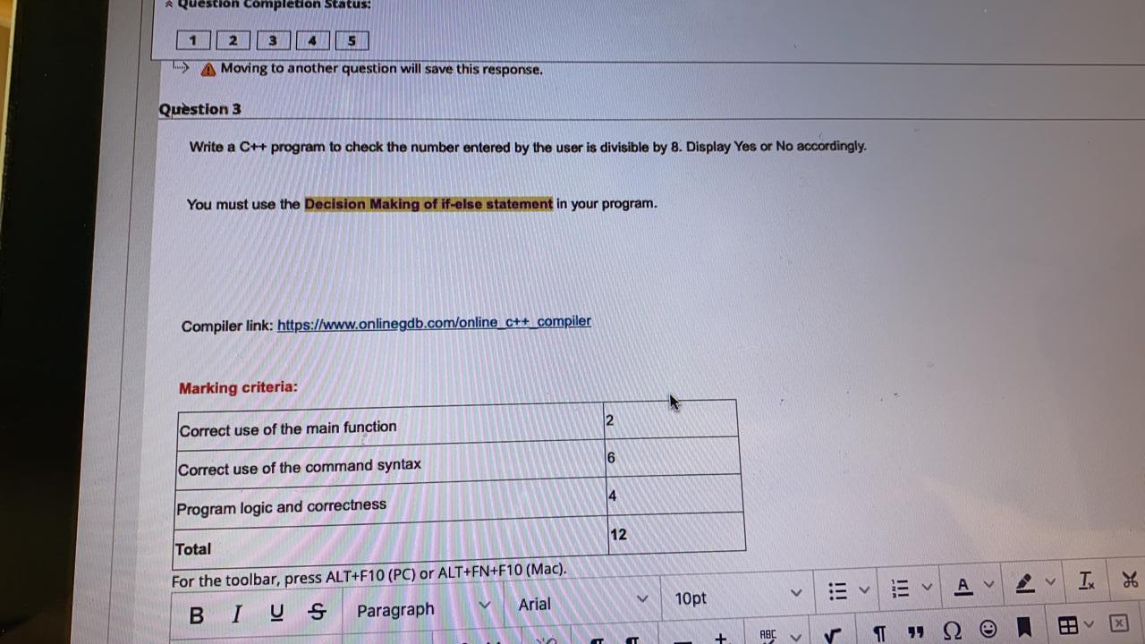 Solved Question completion Status: 1 2 3 4 5 L. Moving to | Chegg.com