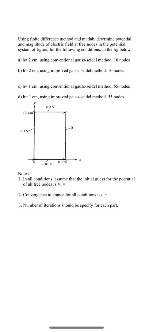 Using finite difference method and matlab, determine | Chegg.com
