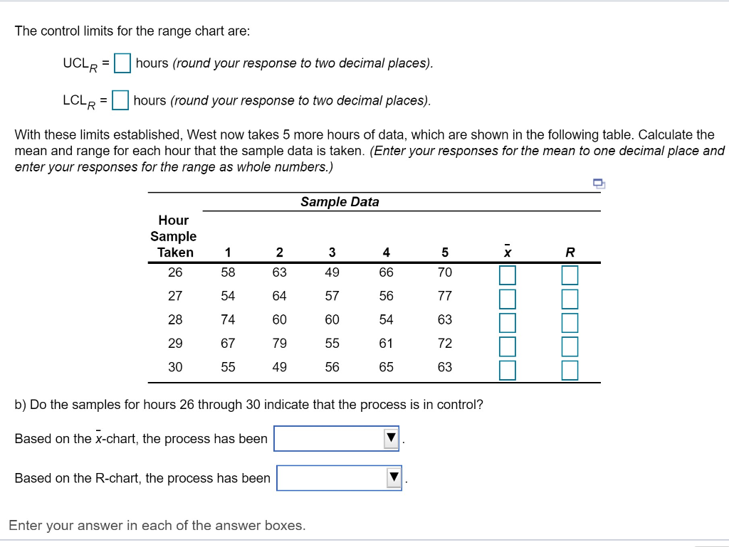 Solved Refer to Table 56.1 - Factors for Computing Control | Chegg.com