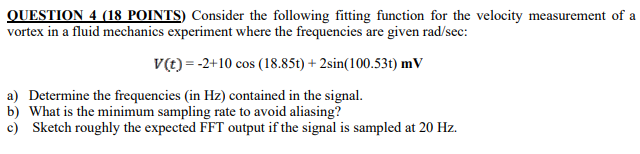 Solved QUESTION 4 (18 POINTS) Consider the following fitting | Chegg.com