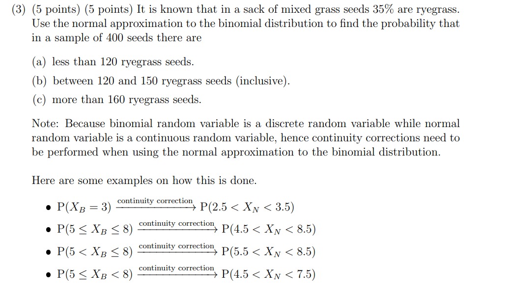 Solved (5 points) ( 5 points) It is known that in a sack of | Chegg.com Solved (5 points) ( 5 points) It is known that in a sack of | Chegg.com