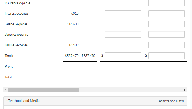 Solved Insurance expense Interest expense Salaries expense | Chegg.com