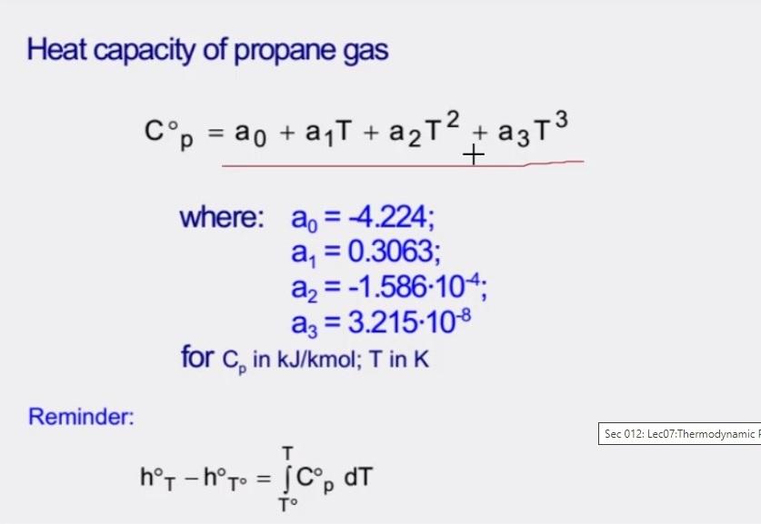 Solved Propane gas undergoes a change of state from 500 kPa, | Chegg.com