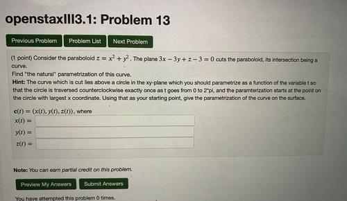 Solved openstaxl|13.1: Problem 13 Previous Problem Probler | Chegg.com
