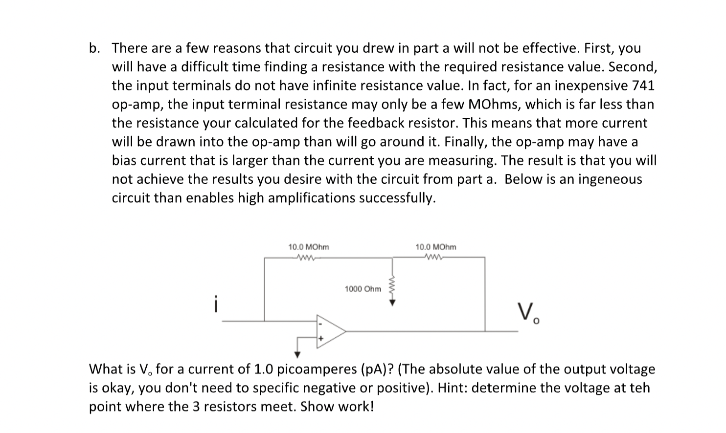 Solved 4. (15 points) A current measuring operational | Chegg.com