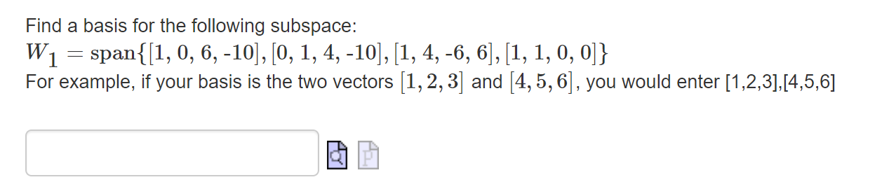 Solved Find a basis for the following subspace: | Chegg.com