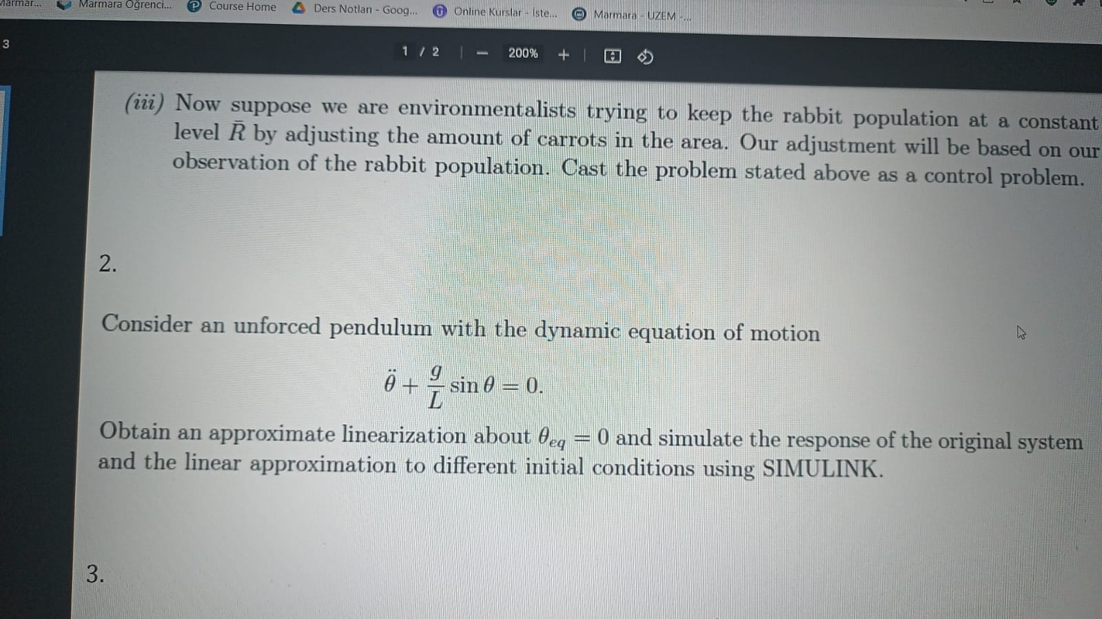 Solved SOLVE THE PROBLEM USİNG MATLAP I NEED THE MATLAB | Chegg.com