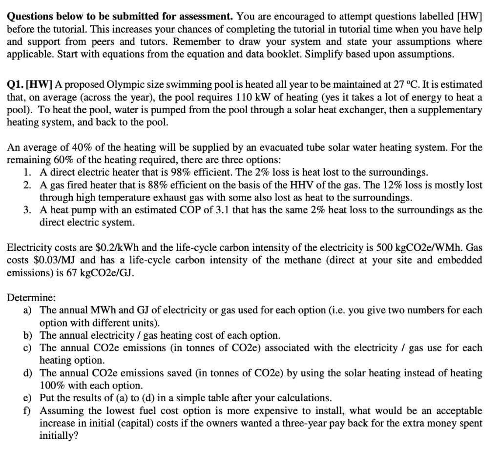 Questions below to be submitted for assessment. You | Chegg.com