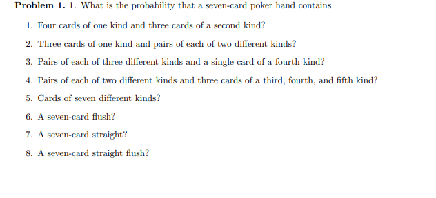 Solved Problem 1. 1. What is the probability that a | Chegg.com