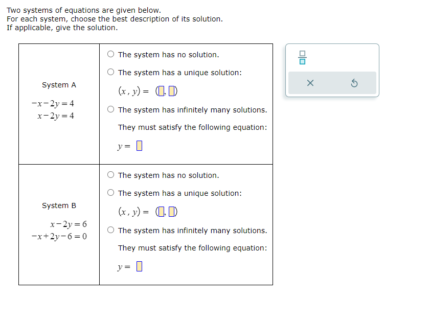 Solved Two systems of equations are given below. Fi If | Chegg.com