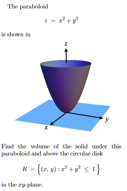 Solved The paraboloid z = x2 + y2 is shown in.. Find the | Chegg.com